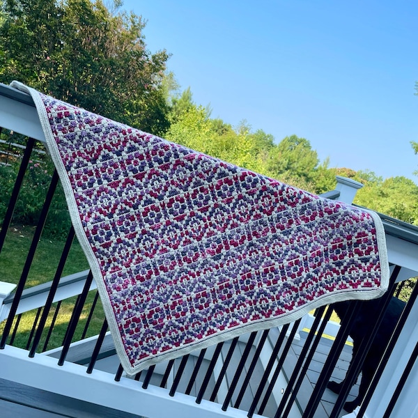 Radiance Blanket, Crochet Blanket Pattern, Blanket Pattern, Mosaic ...