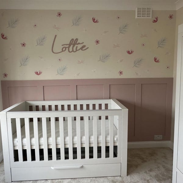 Coloured Acrylic Door Name Sign With Stars or Hearts Nursery or ...