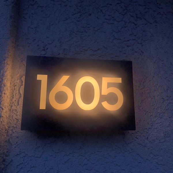 Illuminated LED Custom Gold Logo Engraved Door Number Sign, Hotel Sign ...