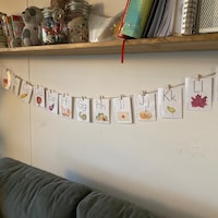 Fall Themed Alphabet Cards | Autumn Themed Charlotte Mason Watercolor ...
