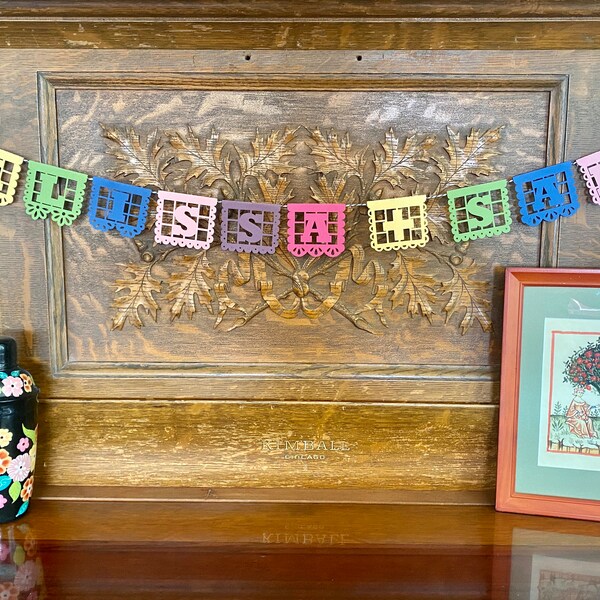 Alphabet SVG Mini Banners Papel Picado Templates Cut Files Cricut Joy ...