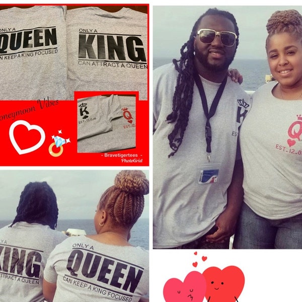 Only a Queen Only a King SVG DXF PNG - Queen King Anniversary Shirt ...