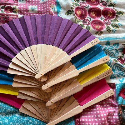 Personalised Wooden Fan, Wedding, Hen Do Fan for Bridal Party ...