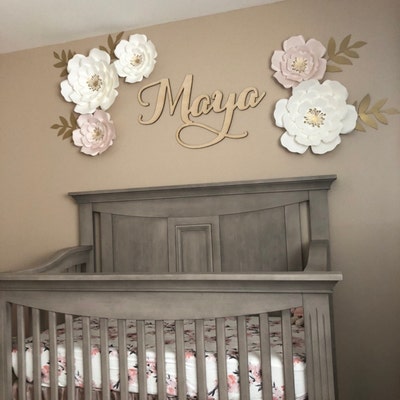 Gold Baby Name Sign Calligraphy Font - Etsy