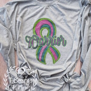 Metastatic Breast Cancer Ribbon Pink Blue Green RIBBON Stage 4 Digital ...