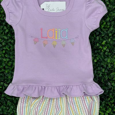 Preppy Girl Monogram Frame Embroidery - Etsy