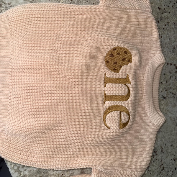 Baby Boys "beary First Birthday" Sweater - Girls One Embroidered ...