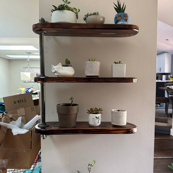 Three Tier Swivel Shelf With Drip Groove for Window or Wall, Industrial ...