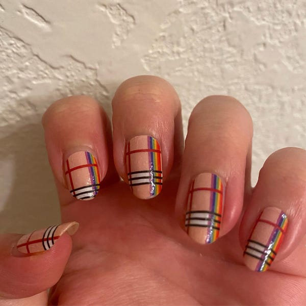 Transparent Purple Checker Transparent Nail Wraps | Overlay Pastel ...