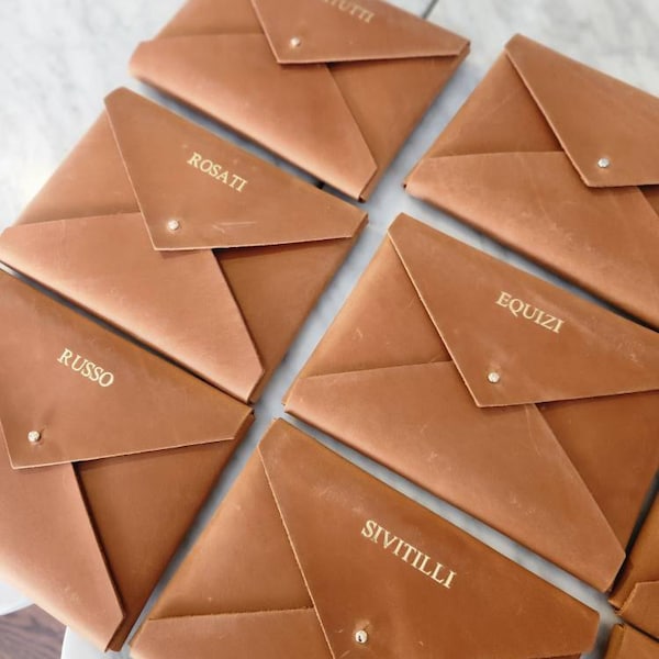 Customized Leather Envelope for Photos 4x6, Leather Case Prints 5x7 ...