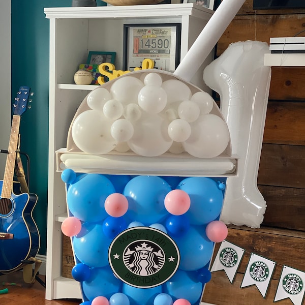 Starbucks Banner, Starbucks Birthday Banner, Starbucks Party Theme ...