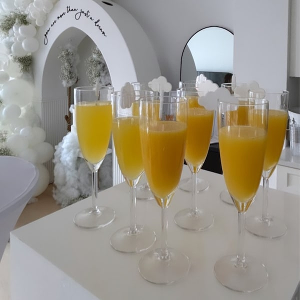 10 Cloud Glass Charm | Head in the Cloud Drink Topper Glass | Drink Tag ...