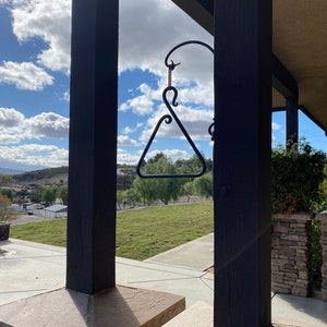 Hand Forged Dinner Bell Triangle, Dinner Bell, Triangle Gong, Triangle ...