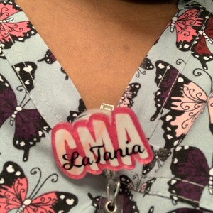 CMA Acrylic Badge Reel, Certified Medical Assistant Badge Reel - Etsy