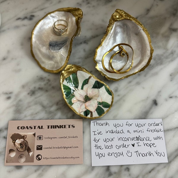 Silver Jewelry Oyster Shell Trinket Dish Holder Decorative Decoupage ...