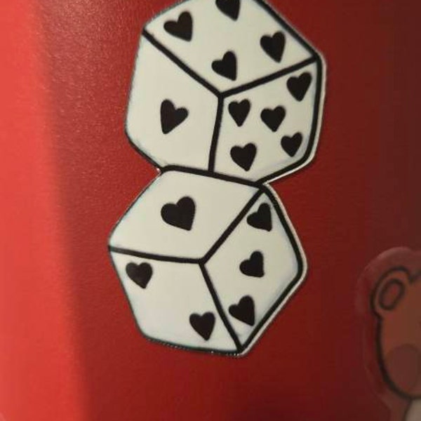 CUSTOM Vinyl Cherry and Dice Sticker in Large and Mini! - Etsy