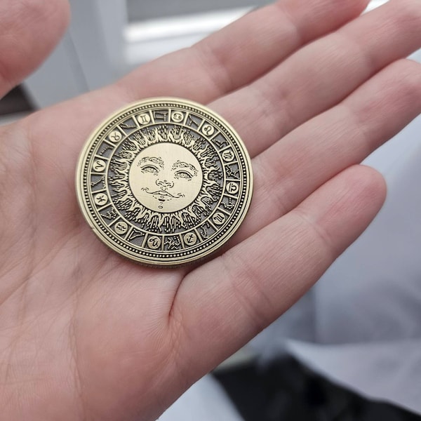 Sun or Moon Coin - Etsy