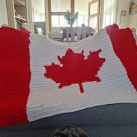 Canadian Flag Blanket Crochet Pattern - Crochet Canadian Flag Blanket ...