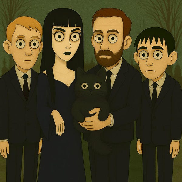Custom Gothic Family Portrait, Goth Inspired Illustration, Personalized ...