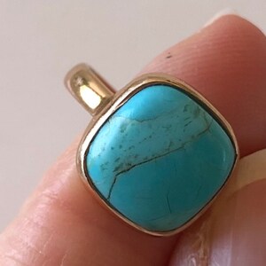 Turquoise Oval Ring Arizona Turquoise 10x16mm Oval Shape - Etsy