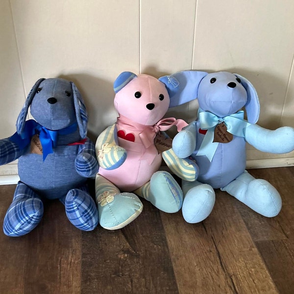 Memory BEAR - Handmade Keepsake Animal - Made From Love One's Clothing ...