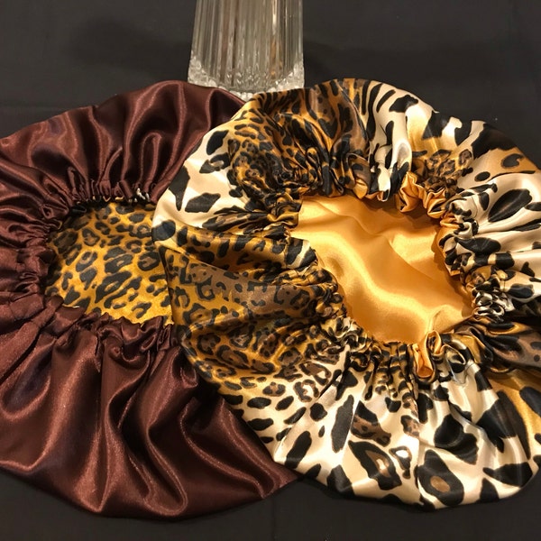 Jungle Animal Satin Print Fabric | Charmeuse Satin Tiger Cheetah Blend ...