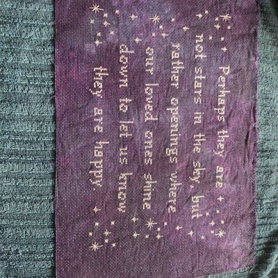 Perhaps They Are Not Stars Cross Stitch Pattern, Sympathy Cross Stitch ...