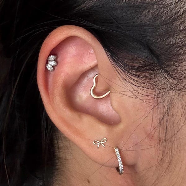 16G Skull Head Spider Curved Rook Earring/eyebrow Ring/vertical Labret ...