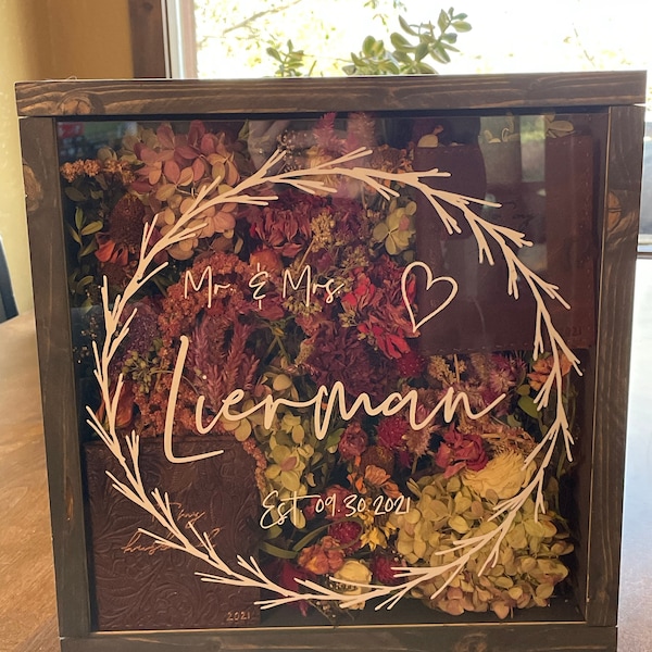 Wedding Shadow Box Gift for Couples • Engagement Gift or Anniversary ...