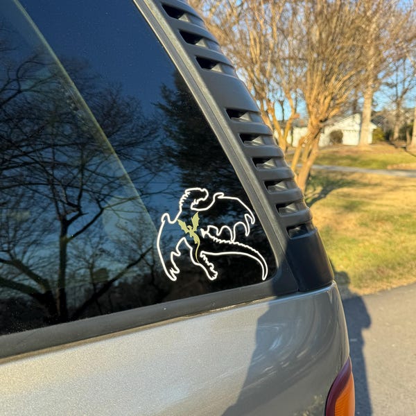 Car Decal, Custom Car Sticker, Thingy Thingz, Tairn Sticker, Andarna ...