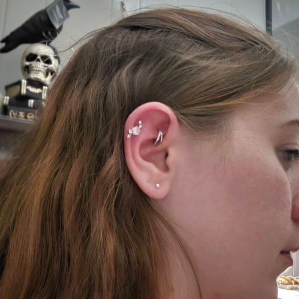 Gold Rook Clicker: 18k Gold Plated Sterling Silver Cartilage Hoop - Etsy