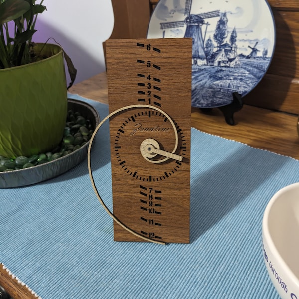 Fibonacci Wooden Clock – Minimalist Silent Handcrafted Desk & Wall ...