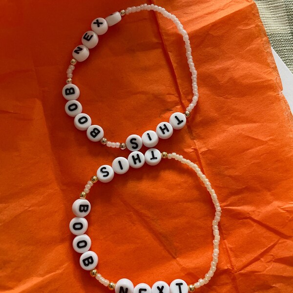 Custom/personalised Subversive/rude/funny Beaded Bracelets - Etsy