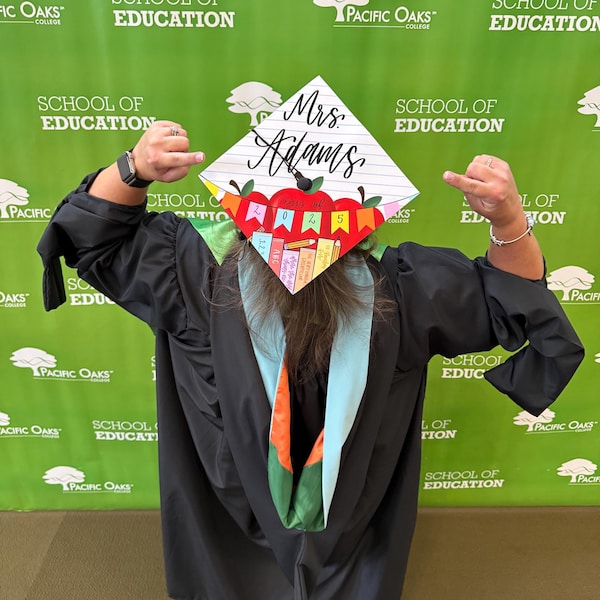 Grad Cap Topper Teacher, Graduation Cap for Teachers, Elementary ...