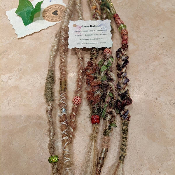 Forest Fae Braids, Clip in Dreads, Fishtail Braids, Synthetic Dreads ...