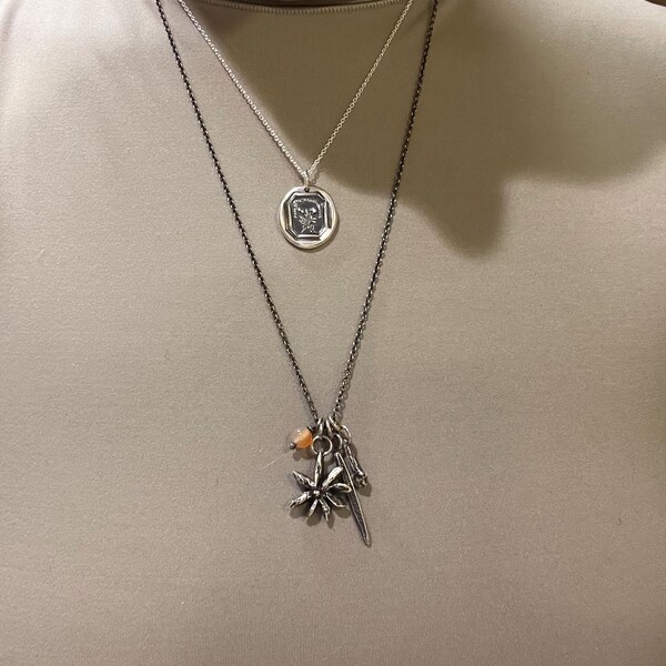 Tiny Star Fossil Necklace Pendant - Crinoid Star Fossil Jewelry - Etsy
