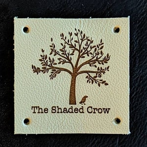 Custom Wooden Logo Labels Engraved Solid Wood Label Tags Sew - Etsy