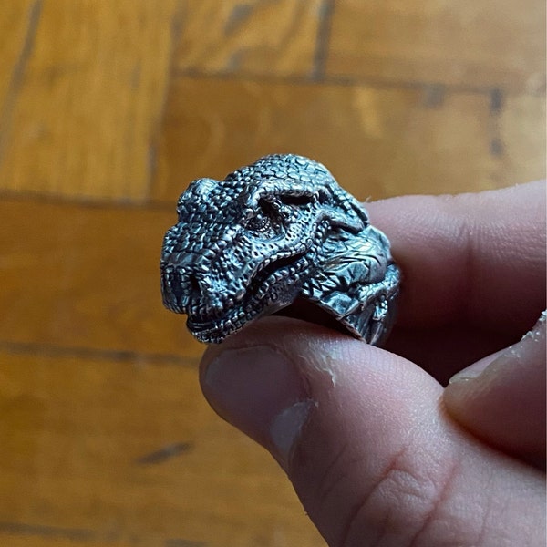 T-rex Ring, Dinosaurs Ring, Jurassic Park Ring, Biker Ring, Man Ring ...