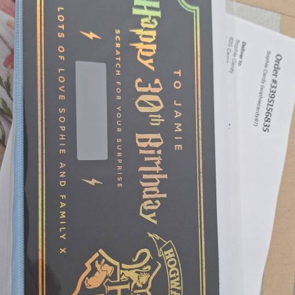 Personalised Foil Festival Keepsake Ticket Voucher, Surprise Customised ...