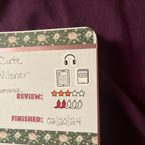 Book Log V3 2 Pc Sticker 4.4w X 4.9h Log & 4.4w X .9h book Log Header ...