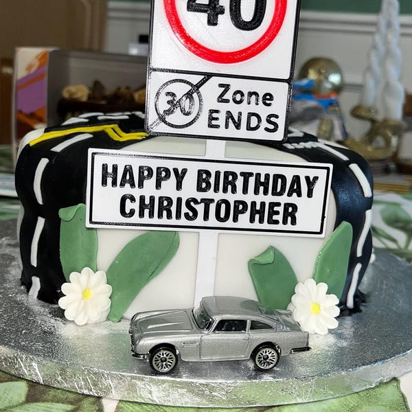 Personalised Birthday Cake Stake Candle Holder Topper 3D Print UK Speed ...