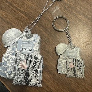 Personalized Police Bulletproof Vest Keychain Gift for Police, Police ...