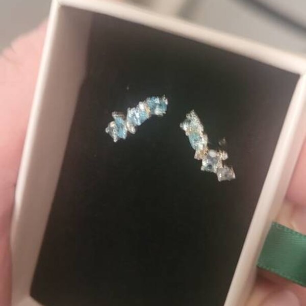 Natural Dark Red Ruby Earring, Deep Red Genuine Ruby Studs, Raw Ruby ...