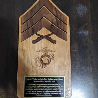 Rifle Plaque M4 With Personalized Plate Military Plaques Personalized ...