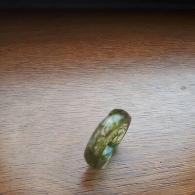 REAL MOSS RING, Cottagecore Resin Ring, Terrarium Jewelry, Nature Ring ...