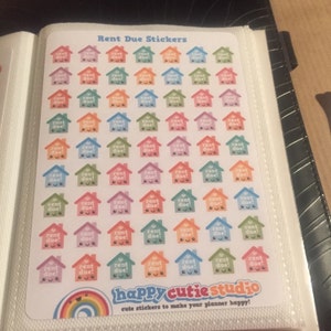 63 Cute Rent Due Planner Stickers - Etsy