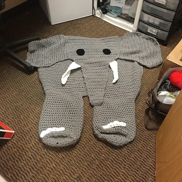 Bulky Elephant Blanket for Two PATTERN - Etsy
