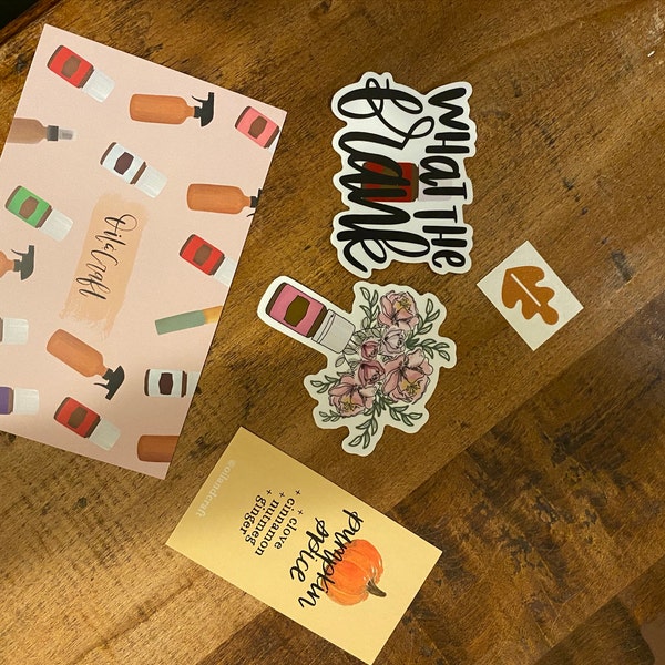 Floral and Oil Bottle Sticker || Vinyl Sticker || Tumbler Sticker ...