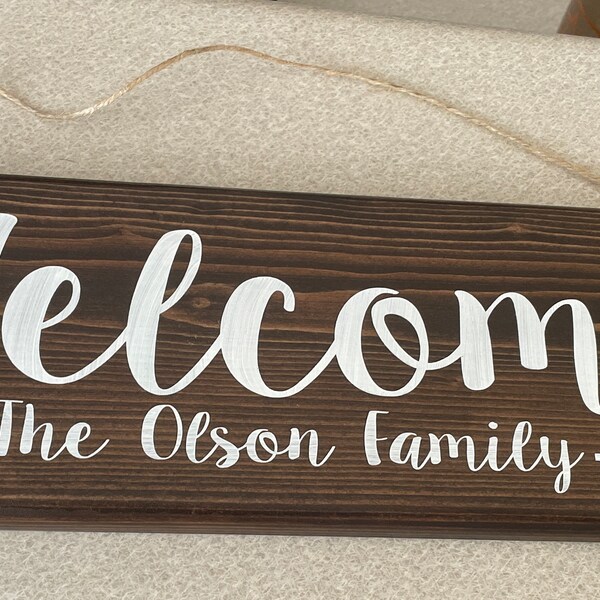 Welcome Sign, Welcome Door Sign, Personalized Sign, Welcome ...