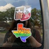 Texas Y'all Means All Pride Texas State Gay Pride Flag Rainbow Sticker ...